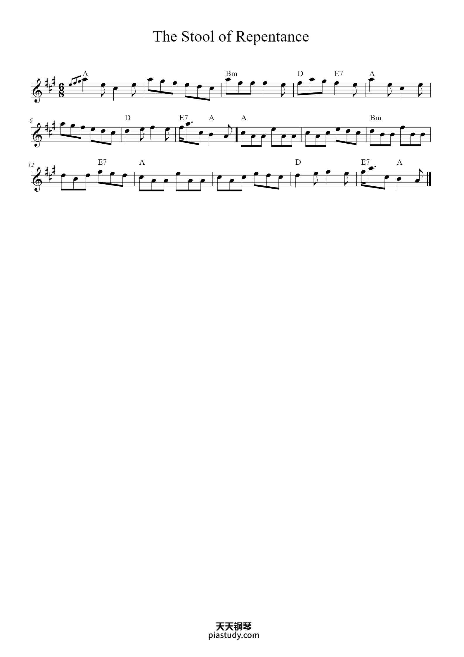 The Stool of Repentance钢琴谱 - Ellis Weber - free piano sheet music ...