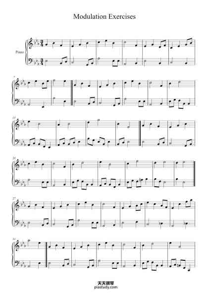 'Modulation Exercises' - Piano Sheet Music By Andrea Lawrence | TOPiano