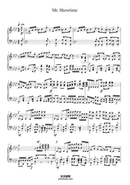 'Mr. Showtime' - Piano Sheet Music By ひとしずく×やま | TOPiano