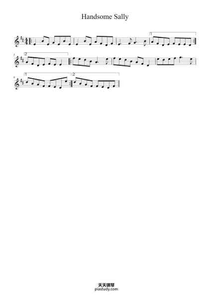 'Handsome Sally' - Piano Sheet Music By xxx | TOPiano