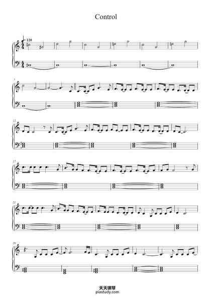 'Control' - Piano Sheet Music By Halsey, JRoy Kerr, Tim Bran, C@@ | TOPiano