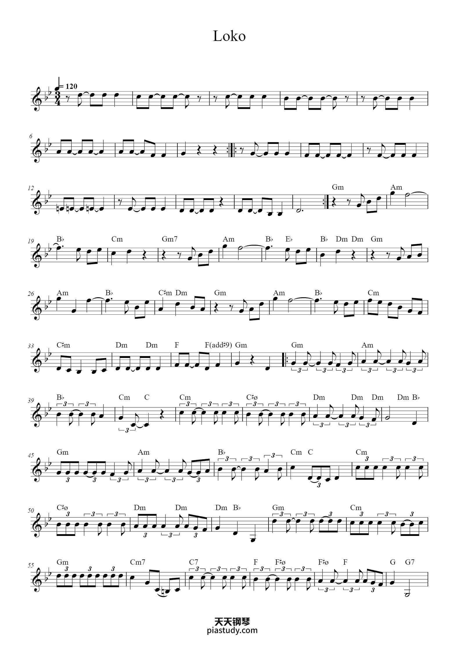 'Loko' - Piano Sheet Music By Luka Mukhavele | TOPiano