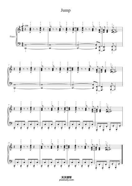 'Jump' - Piano Sheet Music By Van Halen | TOPiano