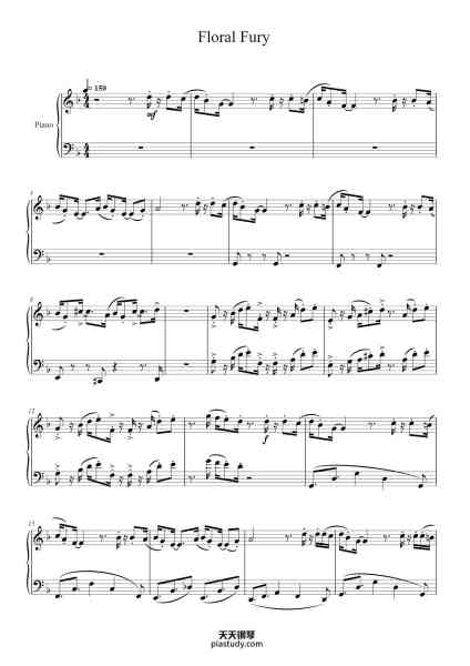'Floral Fury' - Piano Sheet Music By Kristofer Maddigan Arr. SMB ...