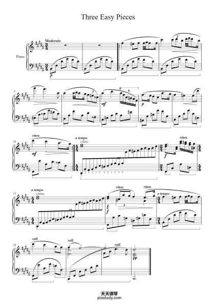 Three Easy Pieces for Beginners钢琴谱 - Pounddict - free piano sheet music ...