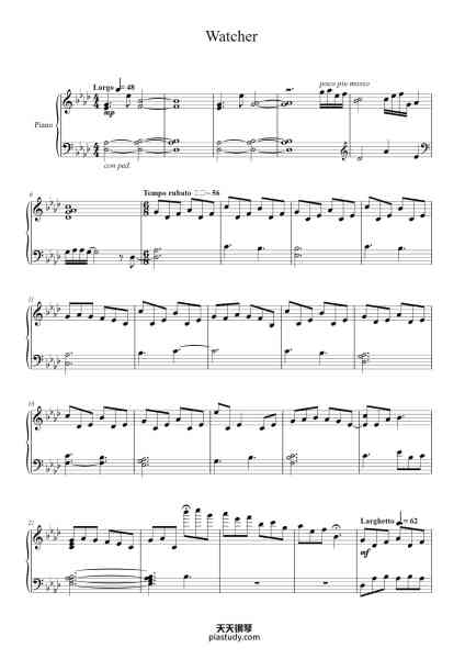 'Watcher' - Piano Sheet Music By Hammag | TOPiano