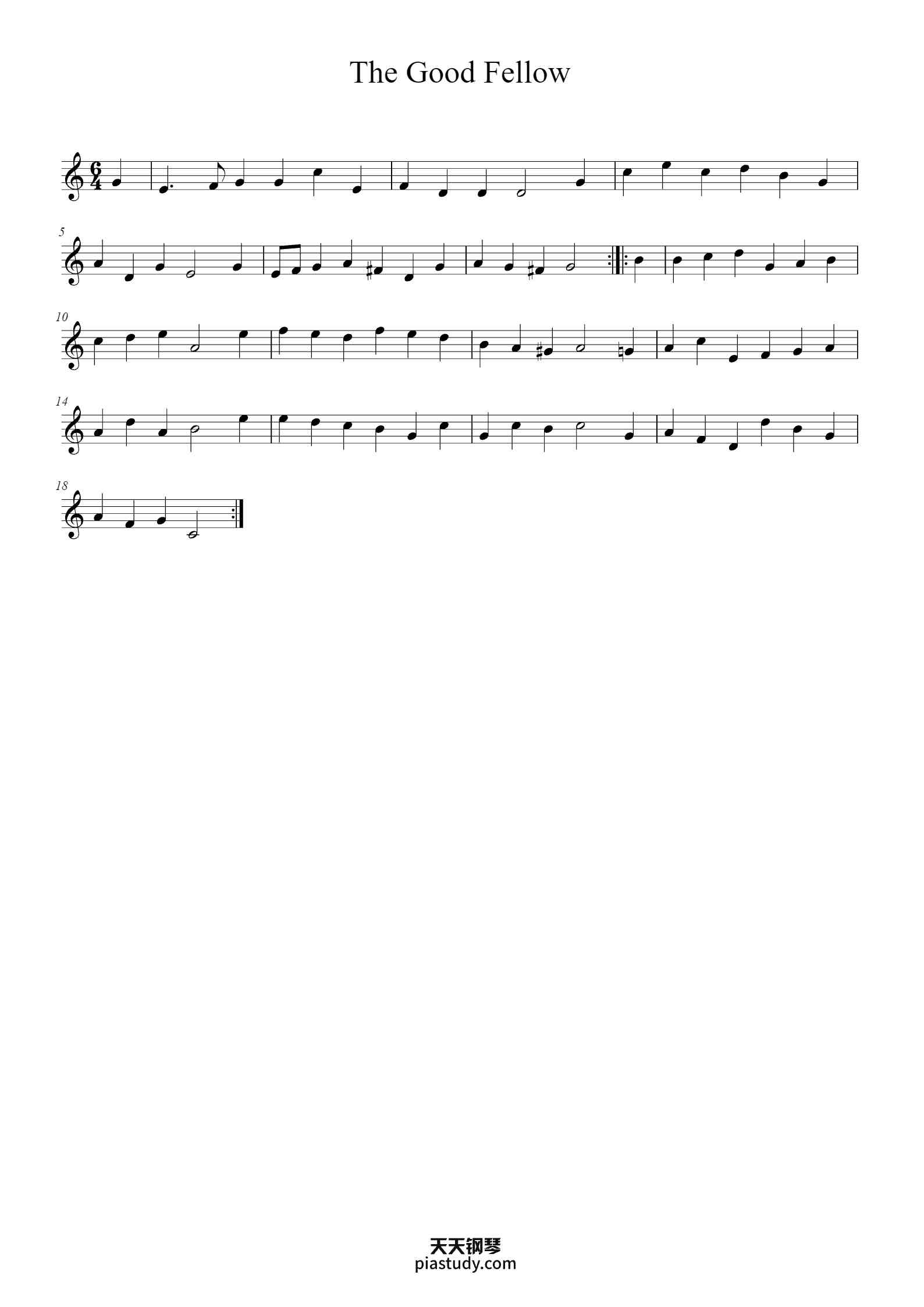 The Good Fellow钢琴谱 - Judoraft - free piano sheet music - PiaNoproblem