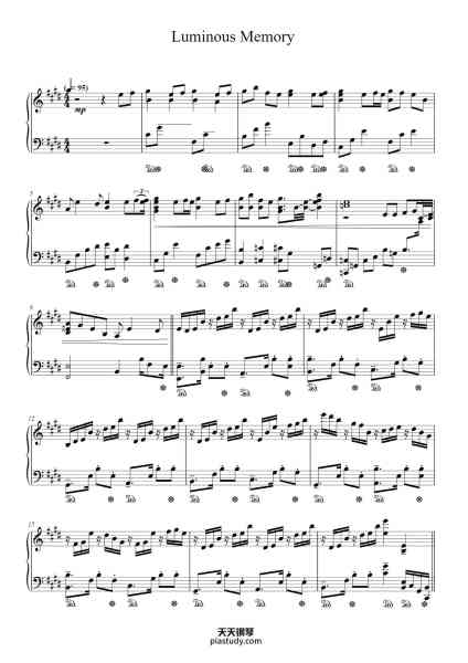'Luminous Memory' - Piano Sheet Music By Blue Archive | TOPiano