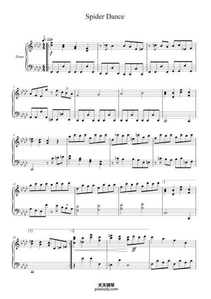 'Spider Dance (UNDERTALE)' - Piano Sheet Music By Composed by TOBY FOX ...