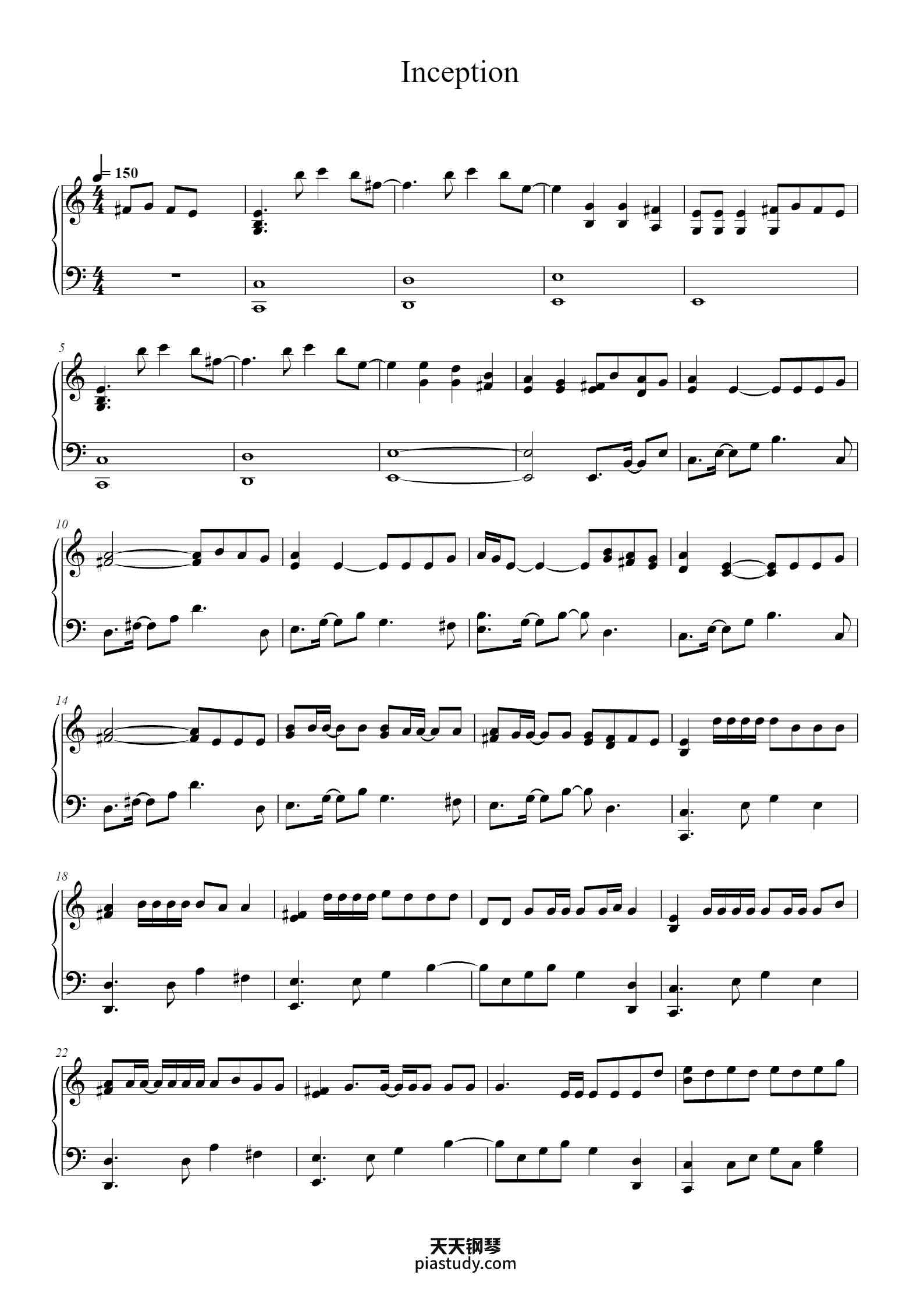 Inception钢琴谱 - ATEEZ - free piano sheet music - PiaNoproblem