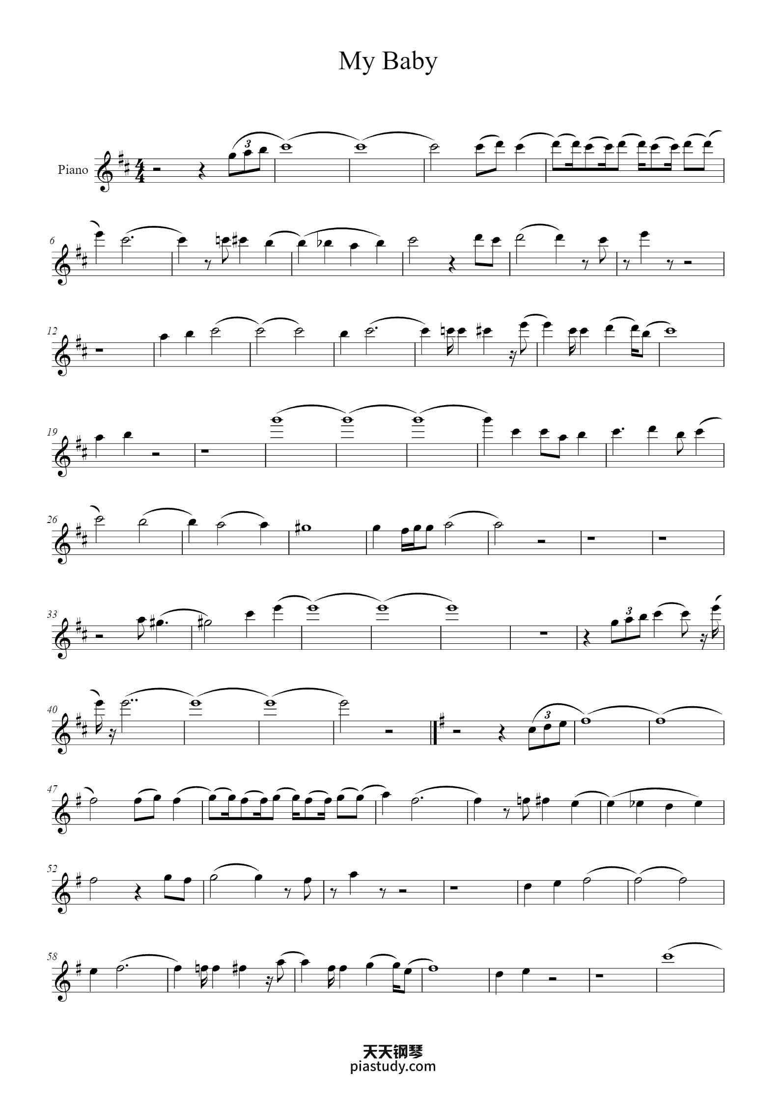 'My Baby' - Piano Sheet Music By Cold Chisel - Joe Camilleri | TOPiano