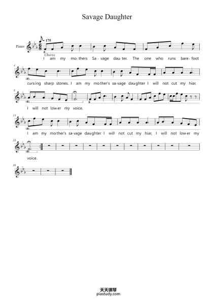 'Savage Daughter' - Piano Sheet Music By Wyndreth Berginsdóttír | TOPiano