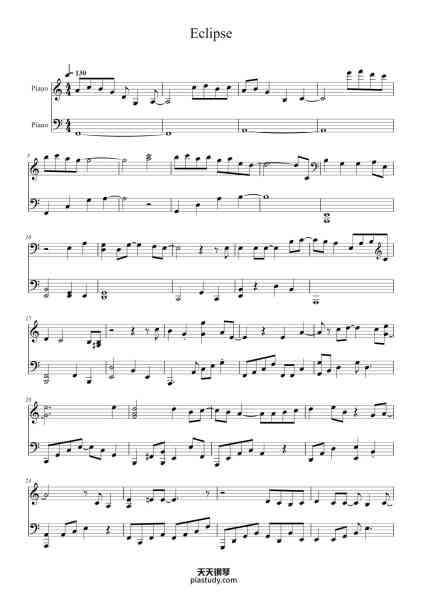 Eclipse（《明日方舟》六周年庆典印象曲）钢琴谱 - Aimer - free piano sheet music - PiaNoproblem