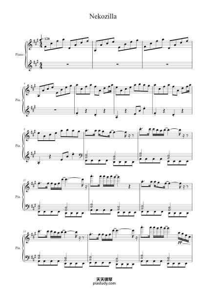'Nekozilla' - Piano Sheet Music By Different Heaven | TOPiano