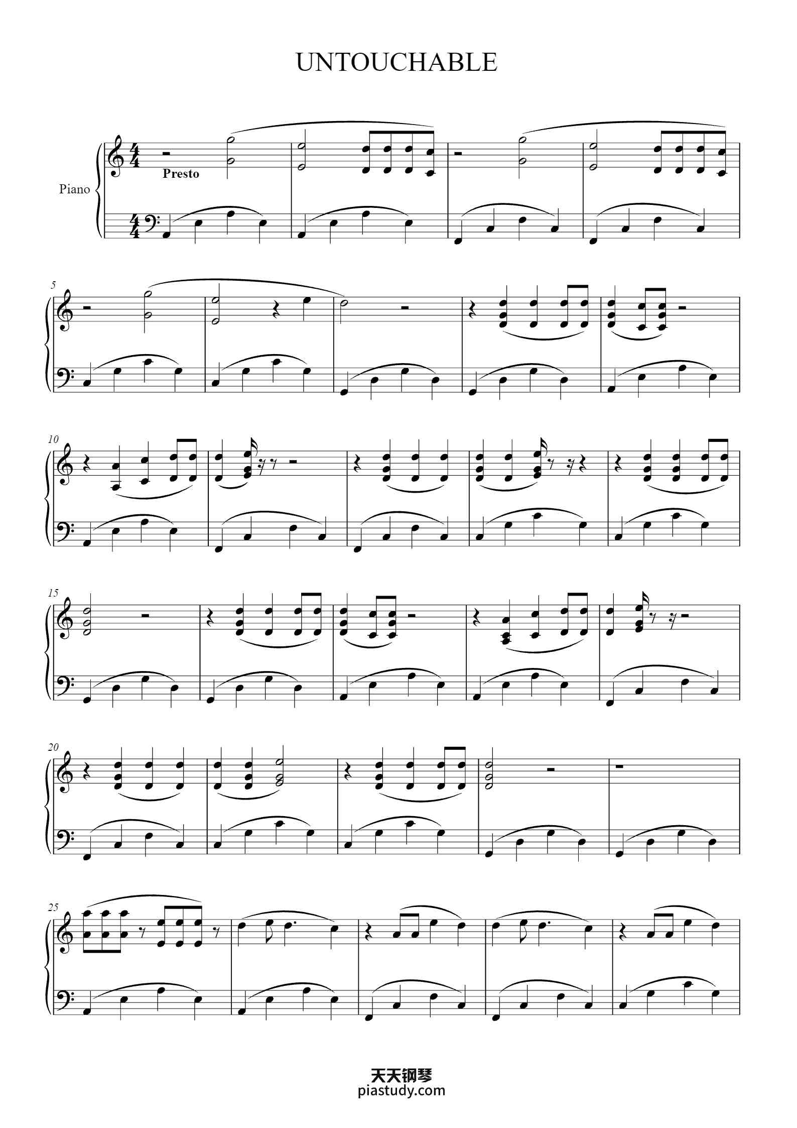 'UNTOUCHABLE - EVERGLOW (에버글로우)' - Piano Sheet Music By David Anthony ...