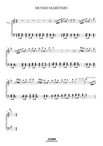 'Mundo Marítimo' - Piano Sheet Music By Ana Paula da Matta Machado ...
