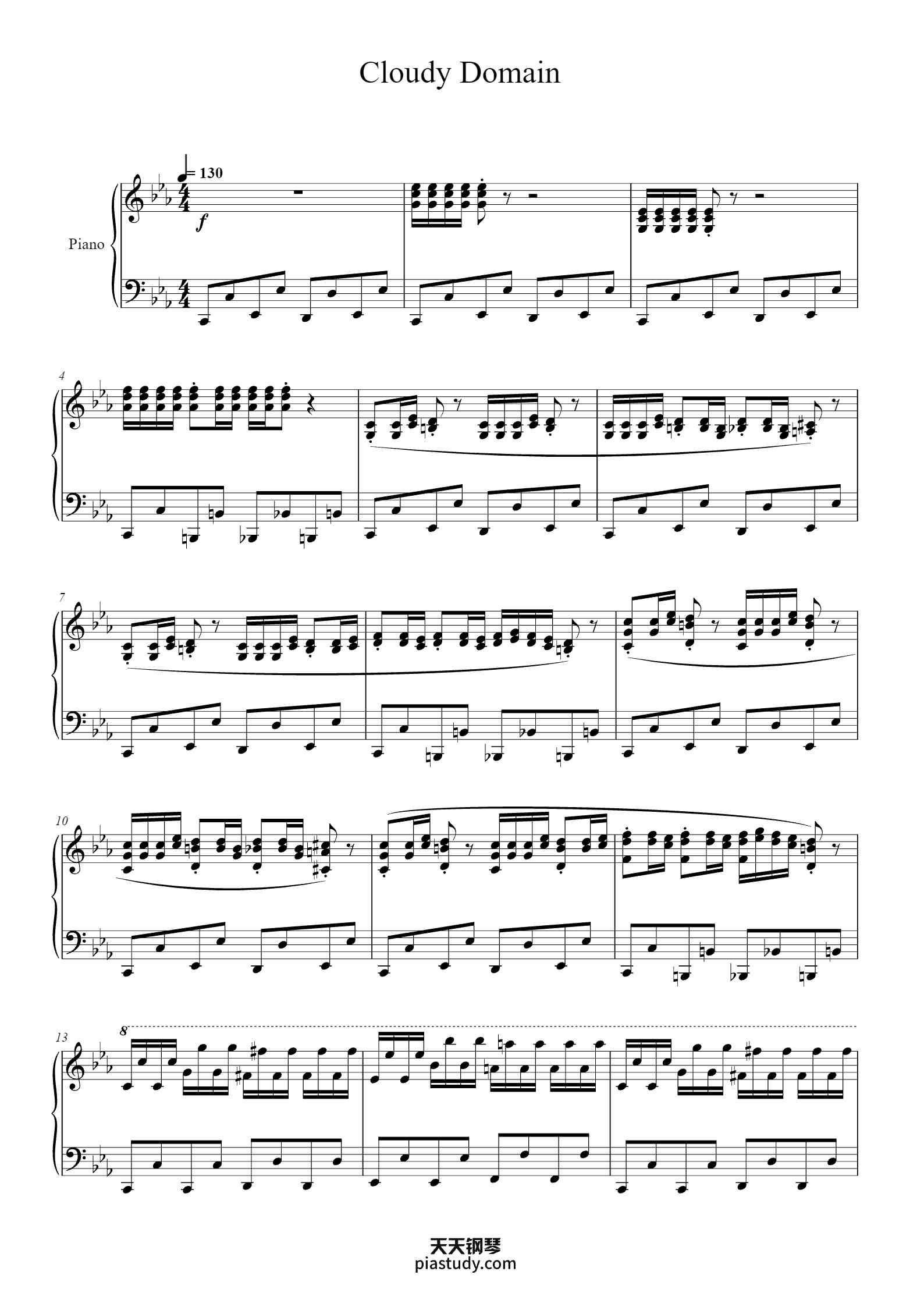 Cloudy Domain钢琴谱 - Paul Lawler/Keith Leary - free piano sheet music ...