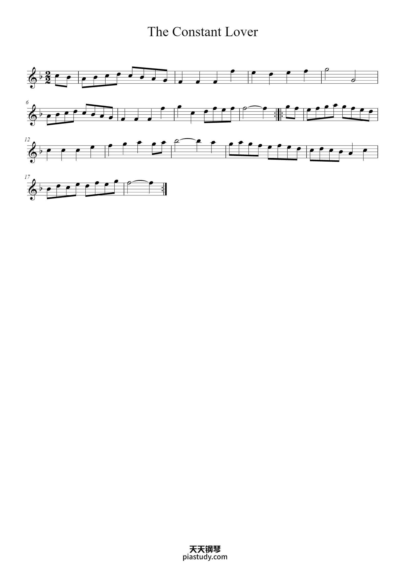 The Constant Lover钢琴谱 - Playce - free piano sheet music - PiaNoproblem