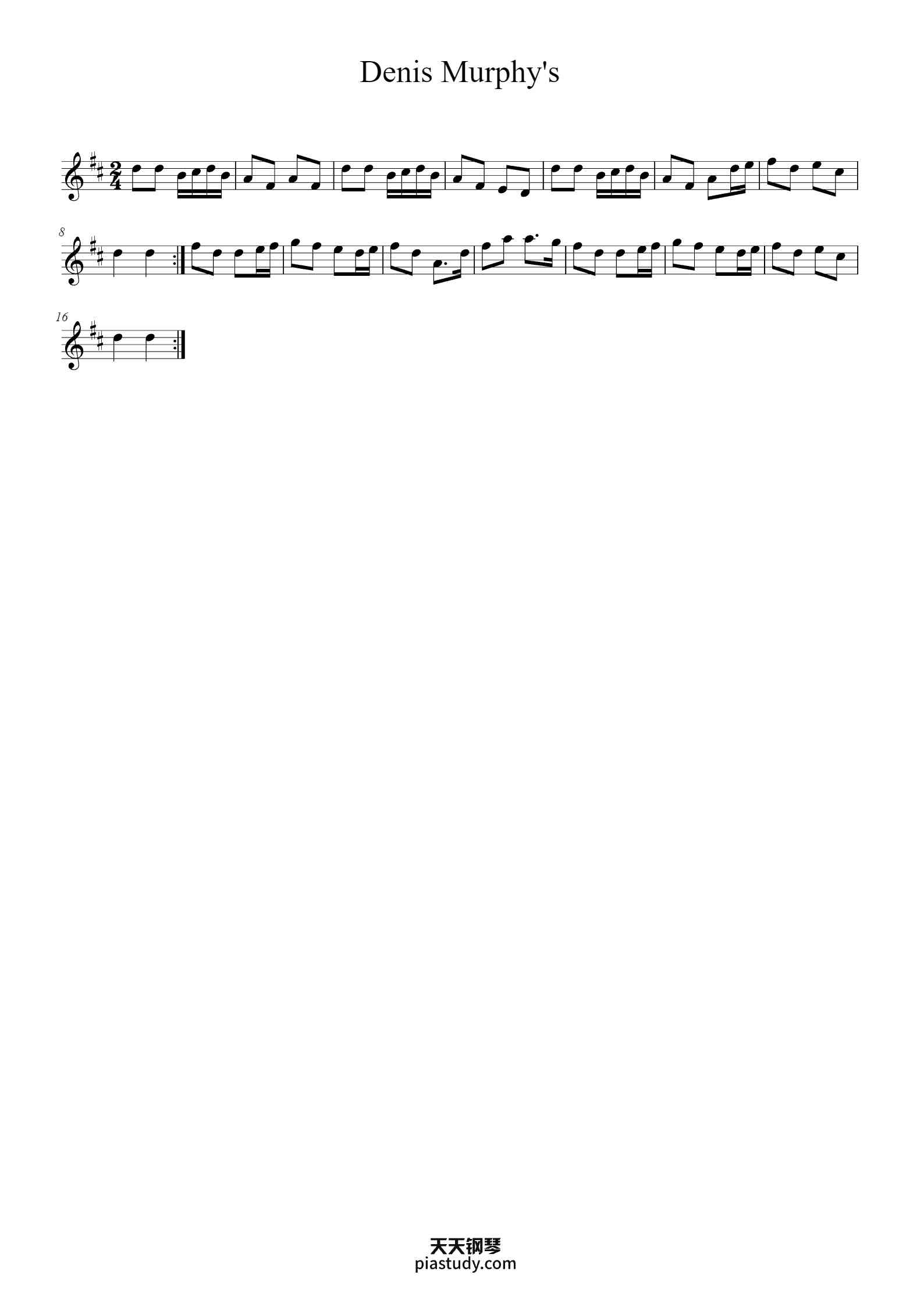 Denis Murphy's钢琴谱 - - free piano sheet music - PiaNoproblem