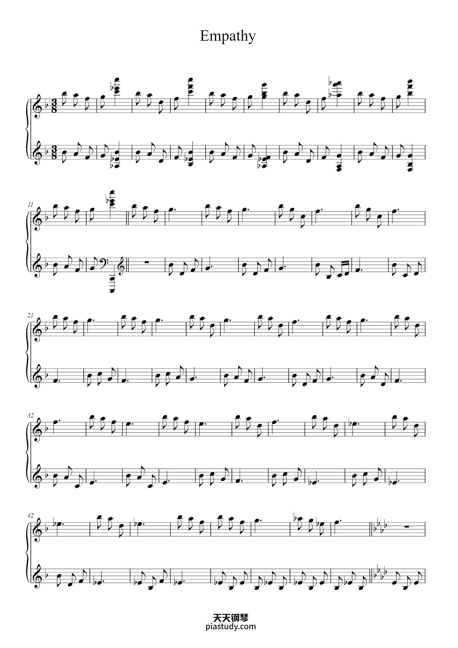 'Empathy' - Piano Sheet Music By Tadhg Martin | TOPiano