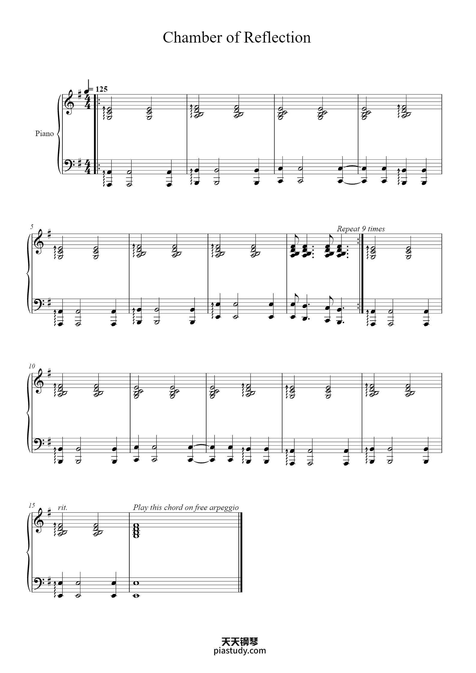 Chamber Of Reflection Piano