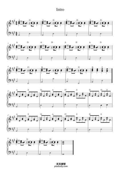 'Intro' - Piano Sheet Music By Eule | TOPiano