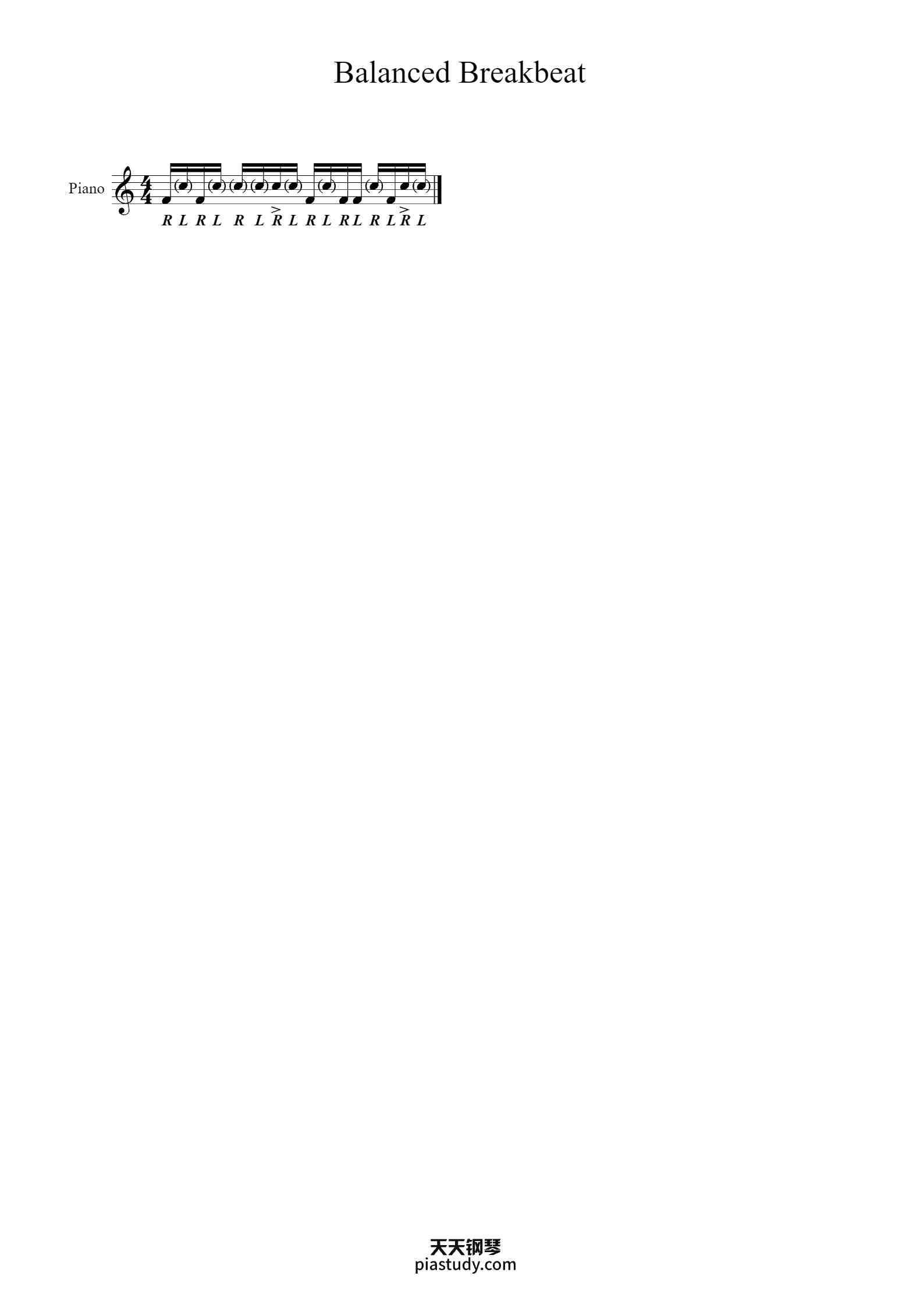 Balanced Breakbeat钢琴谱 - Composer - free piano sheet music - PiaNoproblem