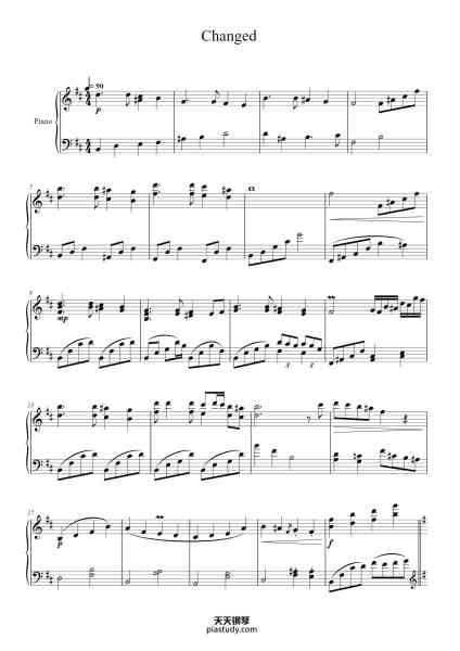'Changed' - Piano Sheet Music By xxx | TOPiano