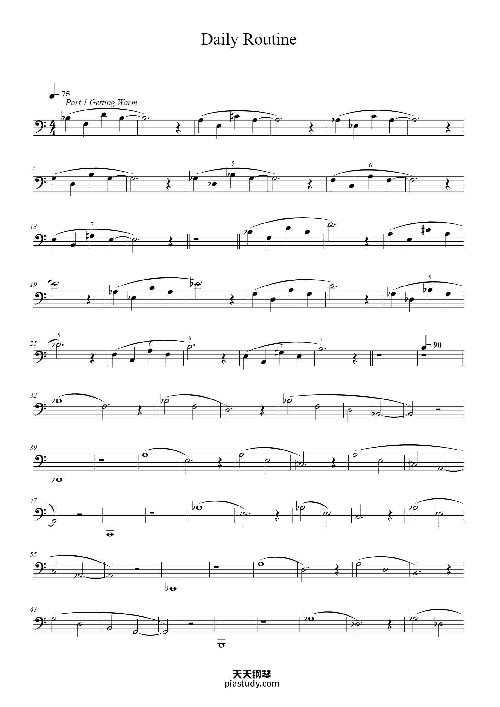 'Daily Routine' - Piano Sheet Music By Marshal l Gilkes | TOPiano