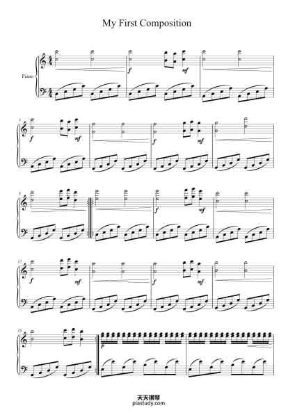 'My First Composition' - Piano Sheet Music By Arnoš Polák | TOPiano