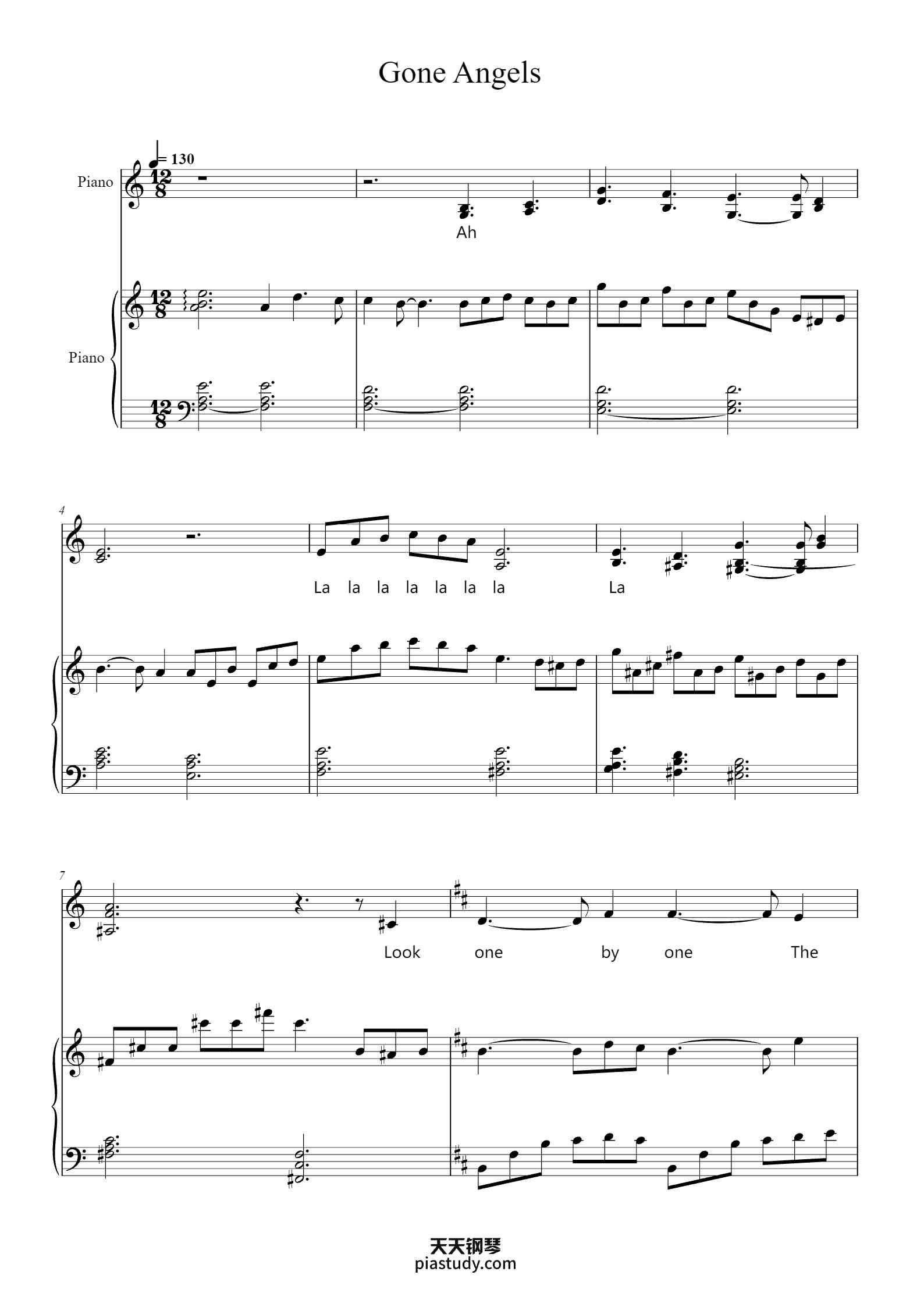 Gone Angels 游戏 废墟图书馆 Library of Ruina OST Mili 演唱加钢琴伴奏 弹唱谱钢琴谱 - Mili ...