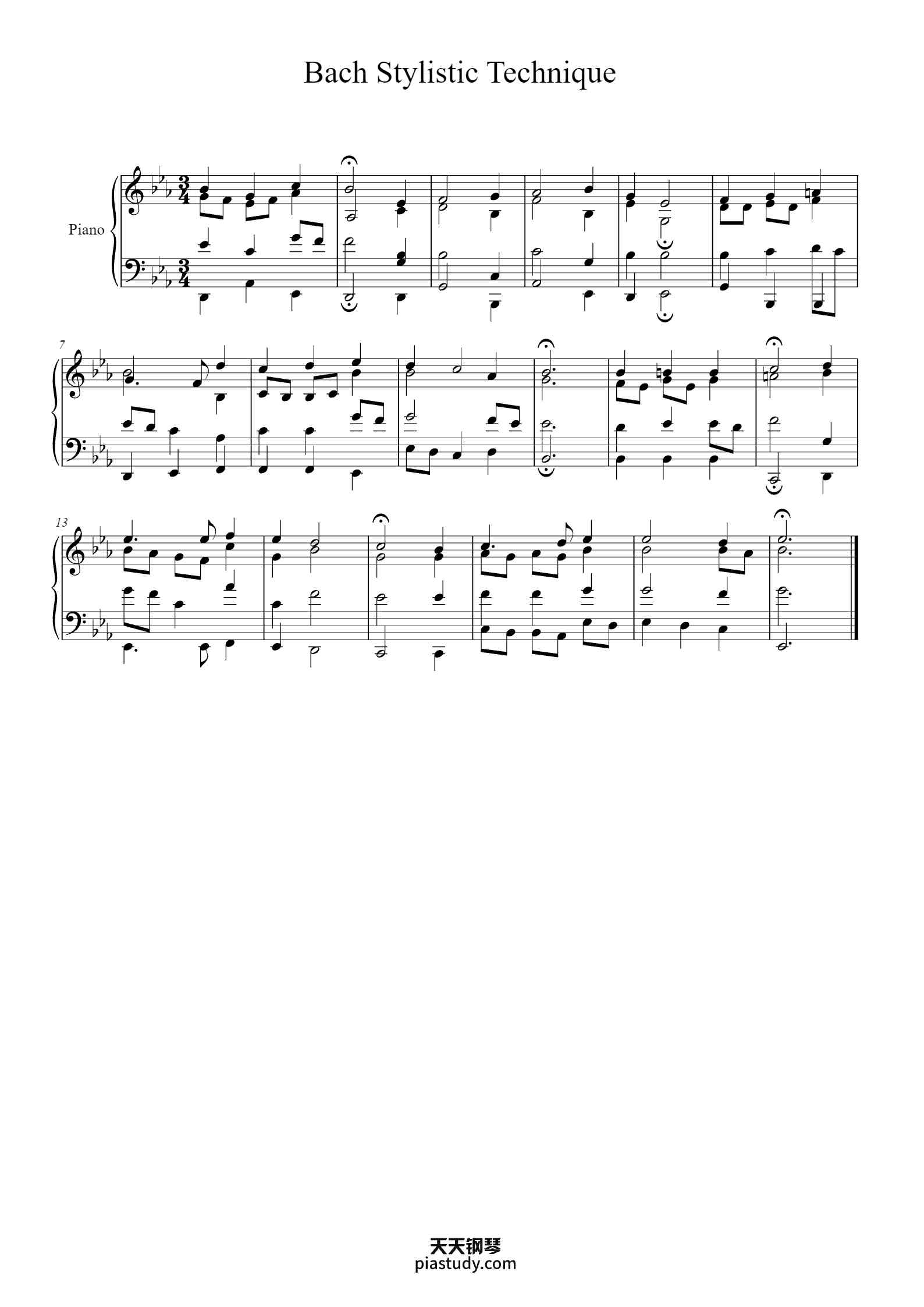 Bach Stylistic Technique钢琴谱 - Desiree Jones - free piano sheet music ...