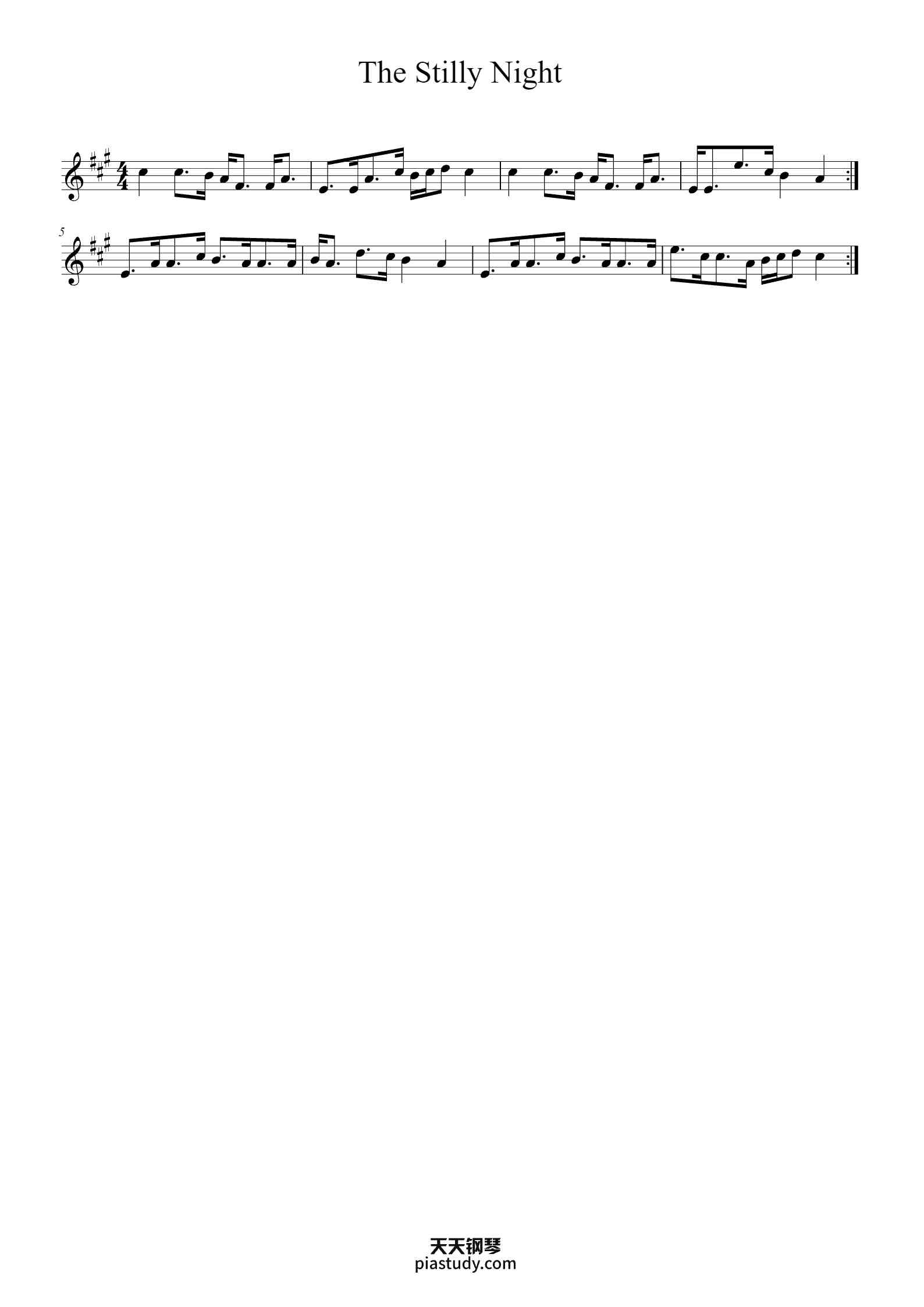 The Stilly Night钢琴谱 - - free piano sheet music - PiaNoproblem