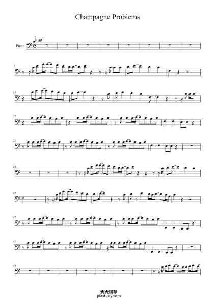 'Champagne Problems' - Piano Sheet Music By By Taylor Swift Arranged by ...