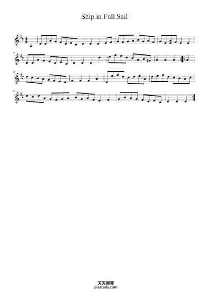'Ship in Full Sail' - Piano Sheet Music By xxx | TOPiano