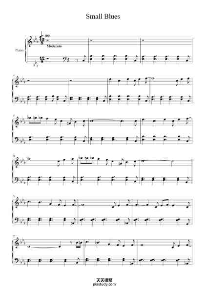 'Small Blues' - Piano Sheet Music By Miguel Angel Labolida | TOPiano