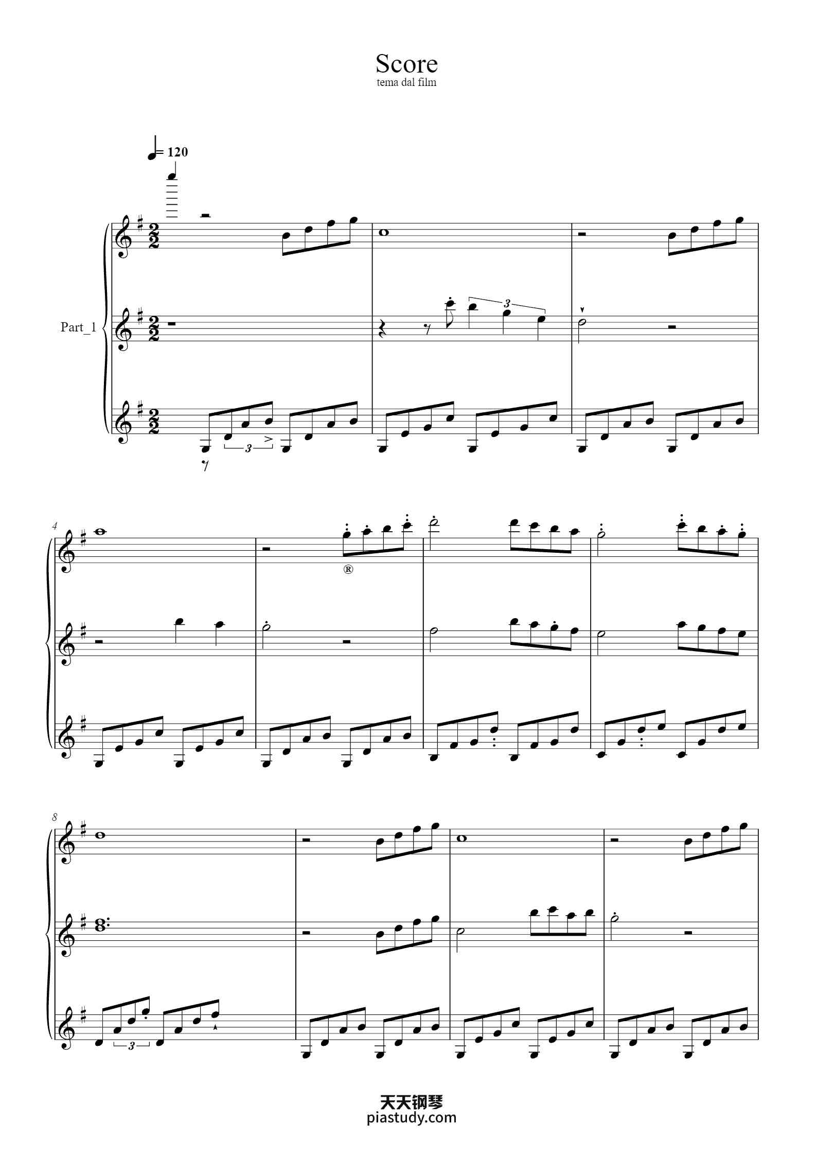 Score钢琴谱 - giorgio signorile - free piano sheet music - PiaNoproblem
