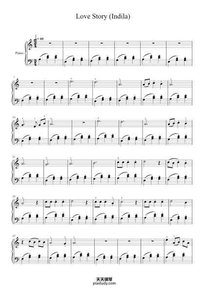 'Love Story (Indila)' - Piano Sheet Music By Indila | TOPiano