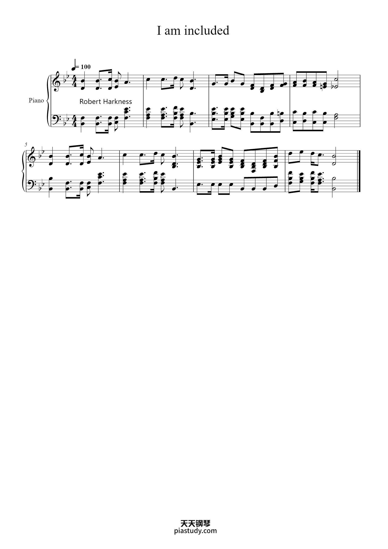I Am Included钢琴谱 - Isaac Watts - free piano sheet music - PiaNoproblem