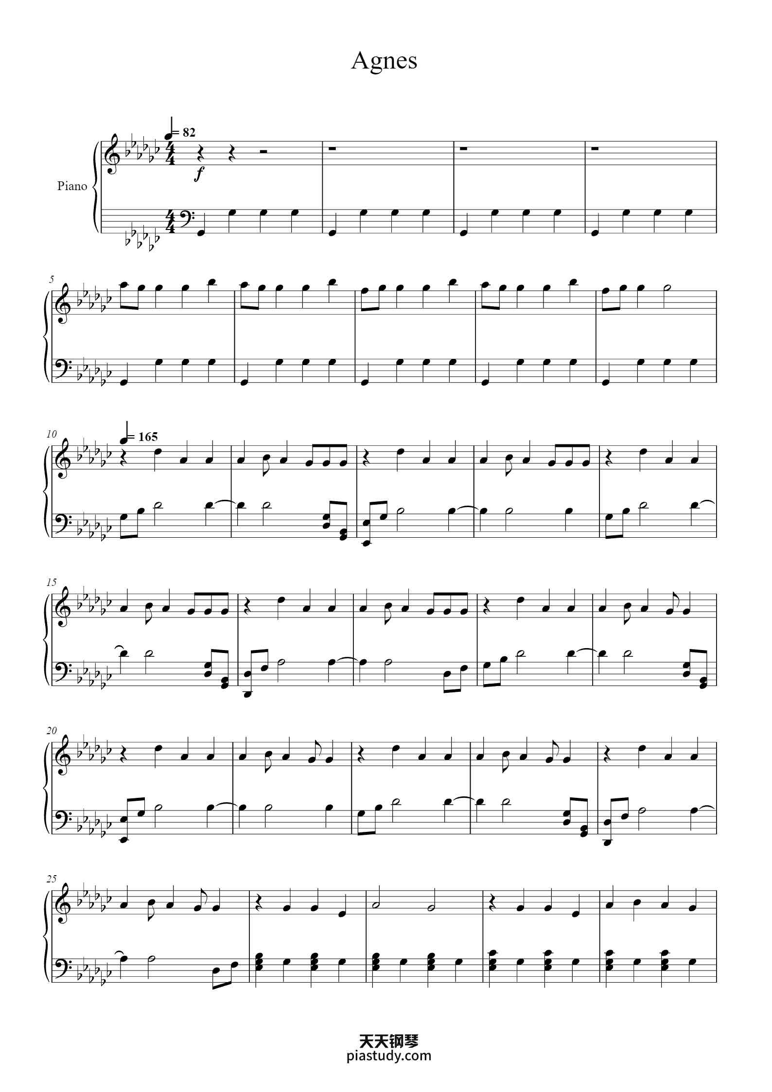'Agnes - Glass Animals' - Piano Sheet Music By Glass Animals | TOPiano