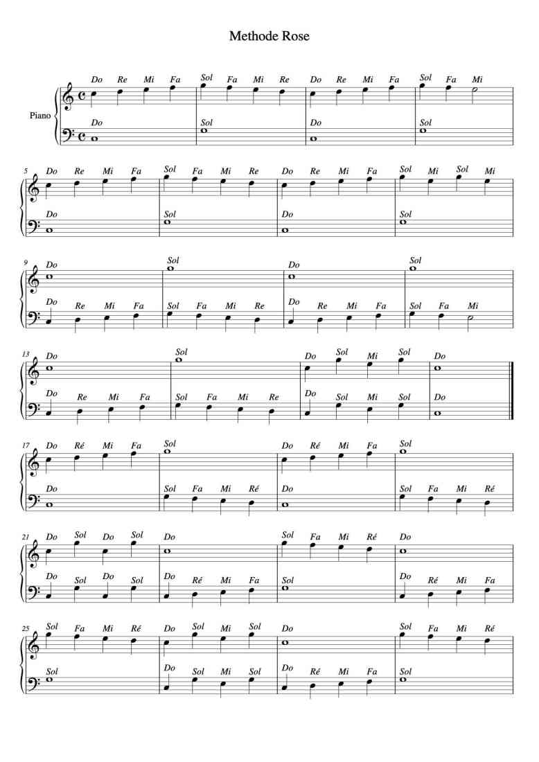 'Methode Rose - Level 2' - Piano Sheet Music By xxx | TOPiano