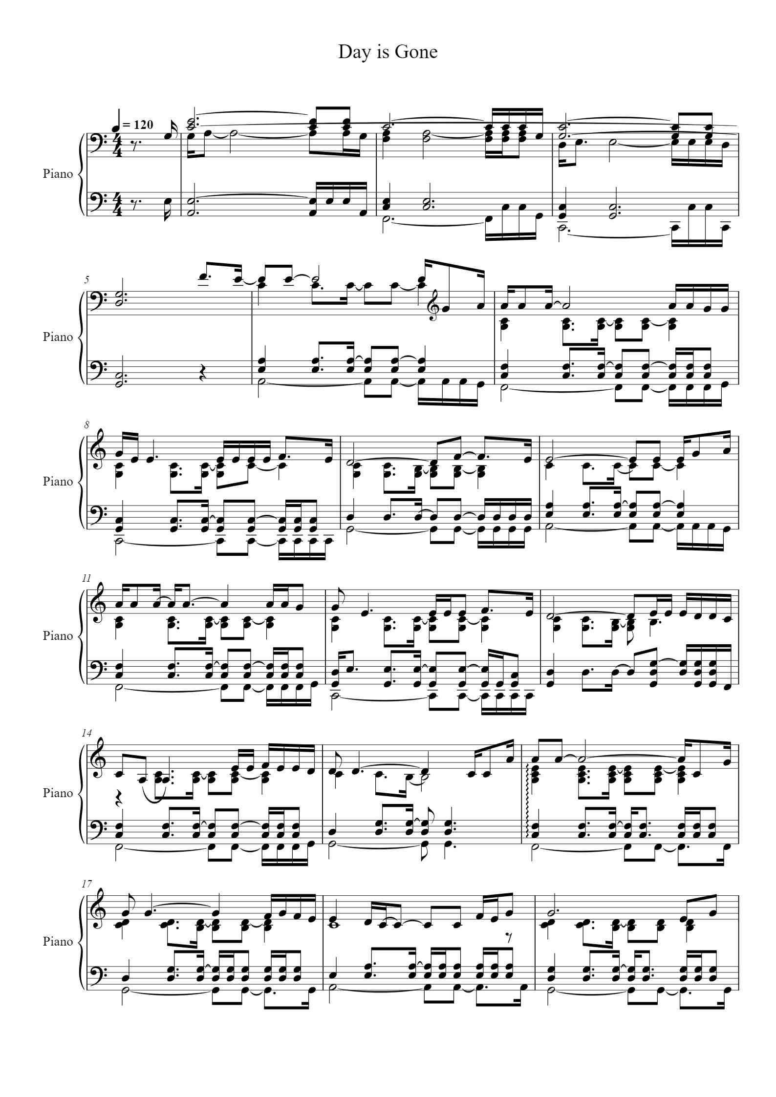 Learning Noah Gundersen, The Forest Rangers's "Day is Gone" Piano ...
