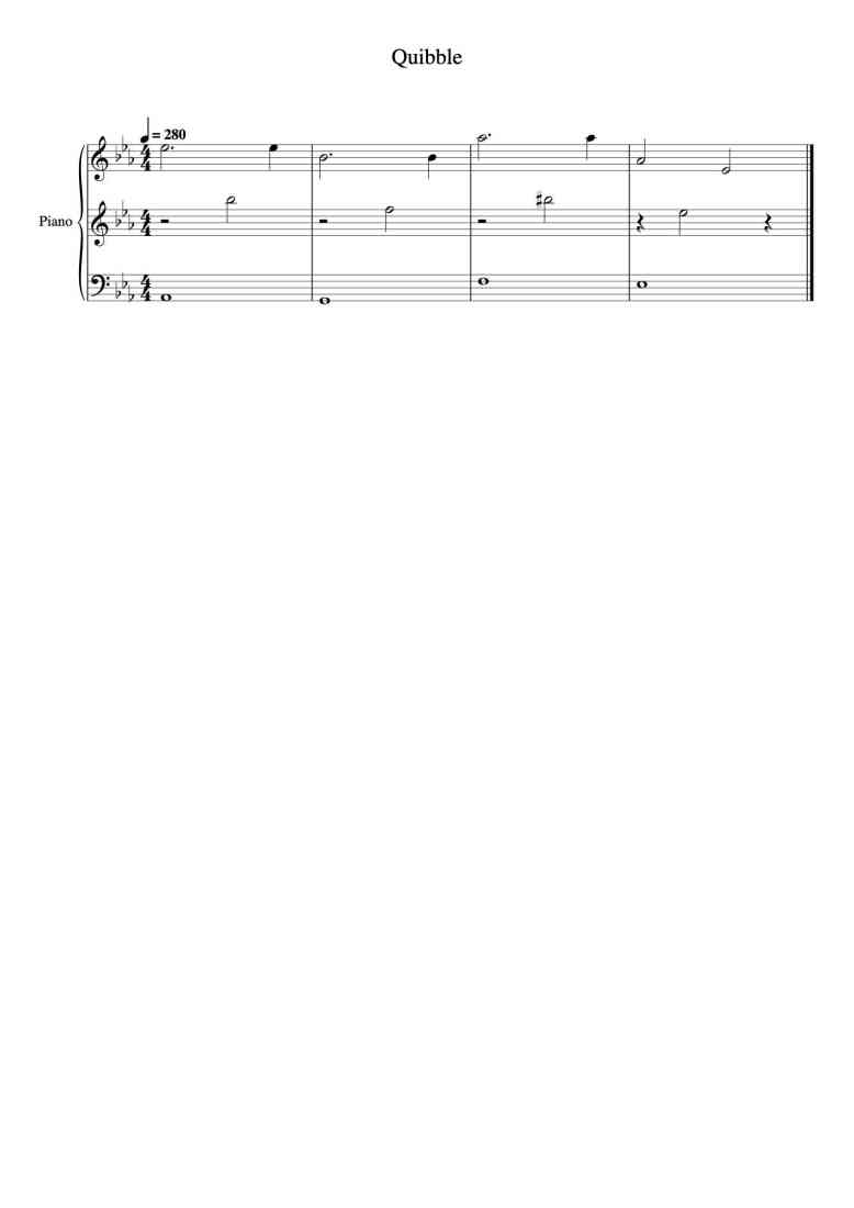 'Quibble' - Piano Sheet Music By Sky Crane | TOPiano