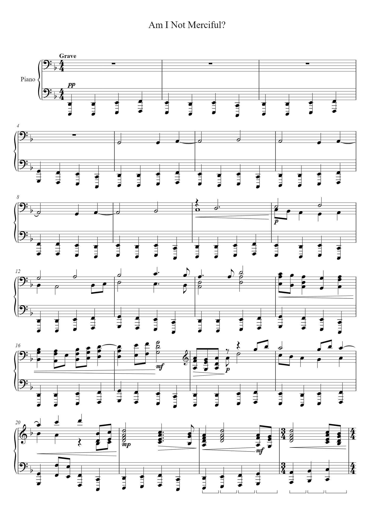 'Am I Not Merciful?' - Piano Sheet Music By Hans Zimmer | TOPiano