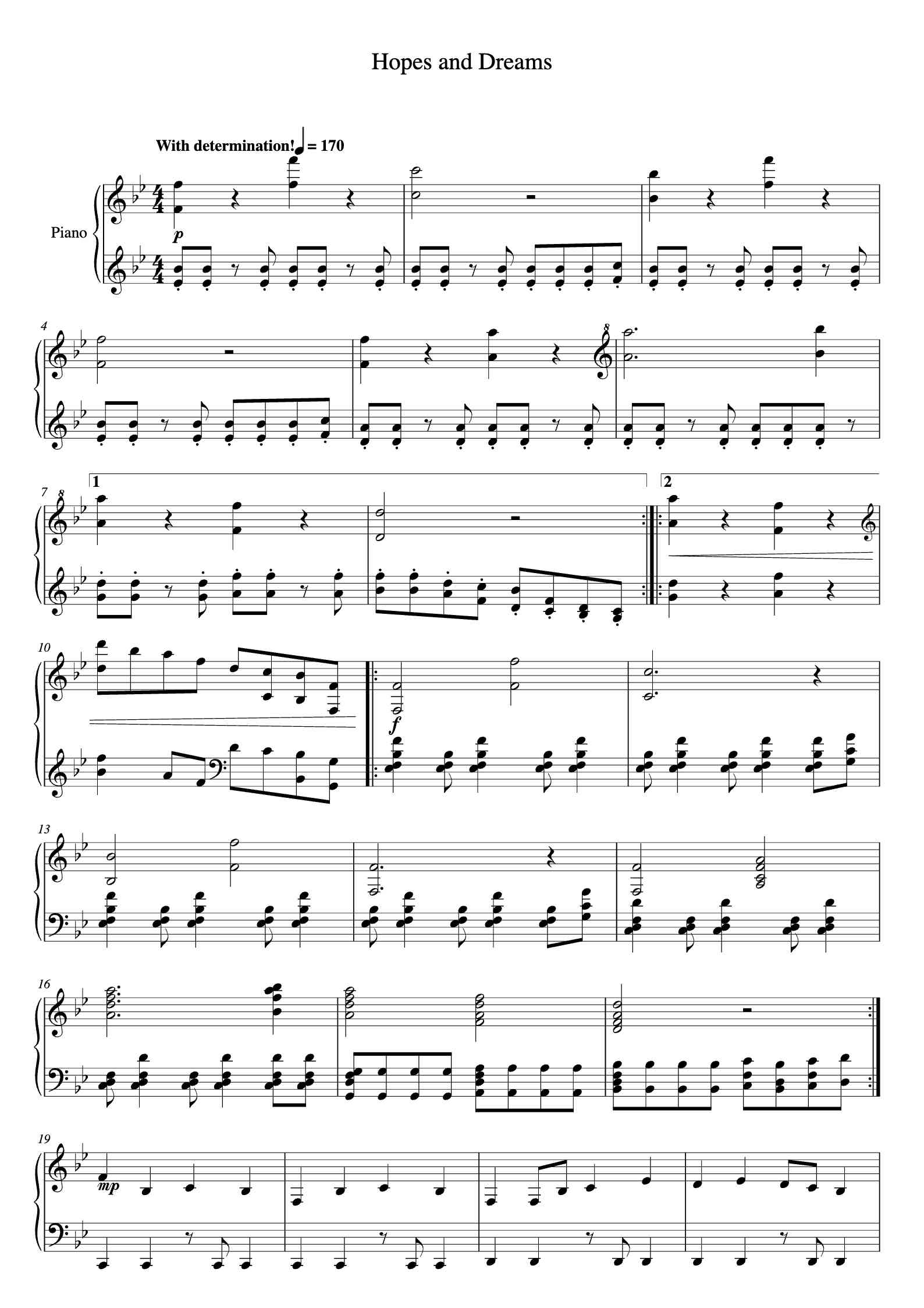 'Hopes and Dreams/Save the World' - Piano Sheet Music By Toby Fox | TOPiano