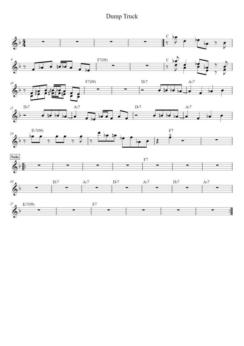 'Dump Truck' - Piano Sheet Music By Jake Hickey | TOPiano