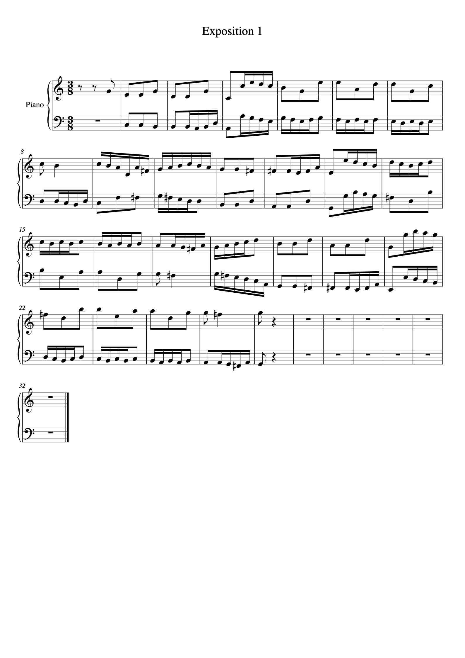 Exposition 1钢琴谱 - - free piano sheet music - PiaNoproblem