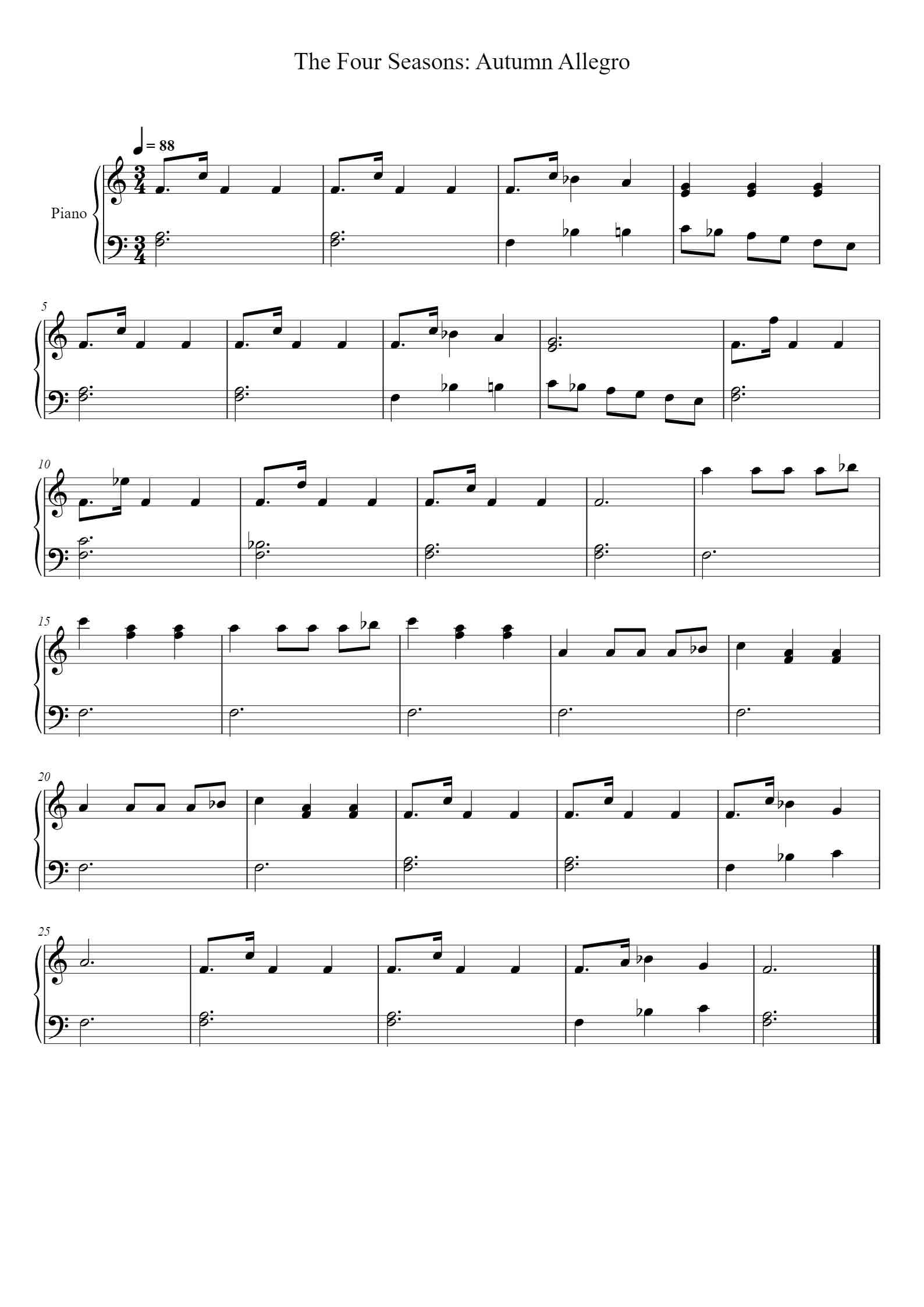 Learning Antonio Vivaldi's "Autumn Allegro – The Four Seasons" Piano ...