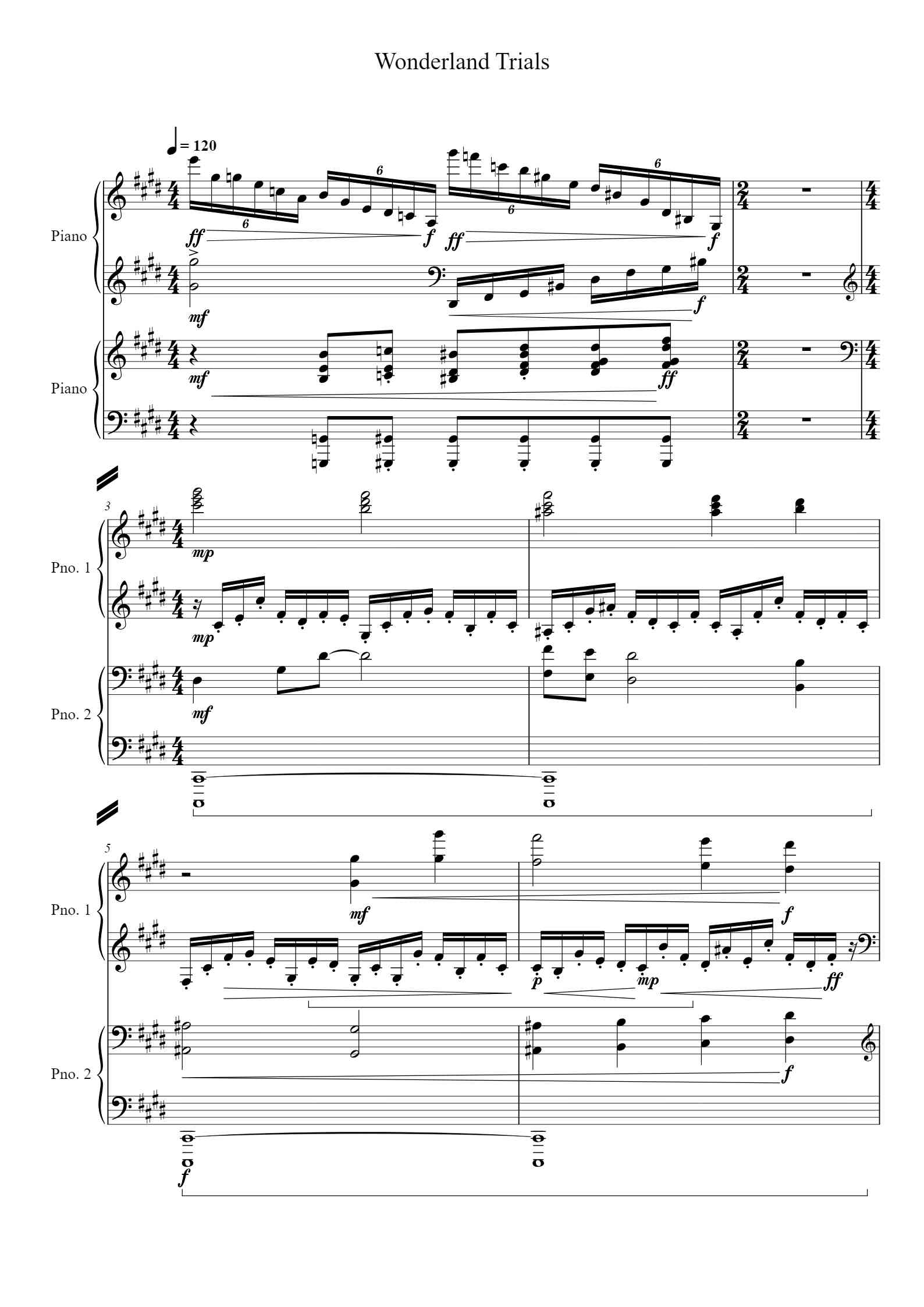 'Wonderland Trials – Chamber Chu' - Piano Sheet Music By Chamber Chu ...