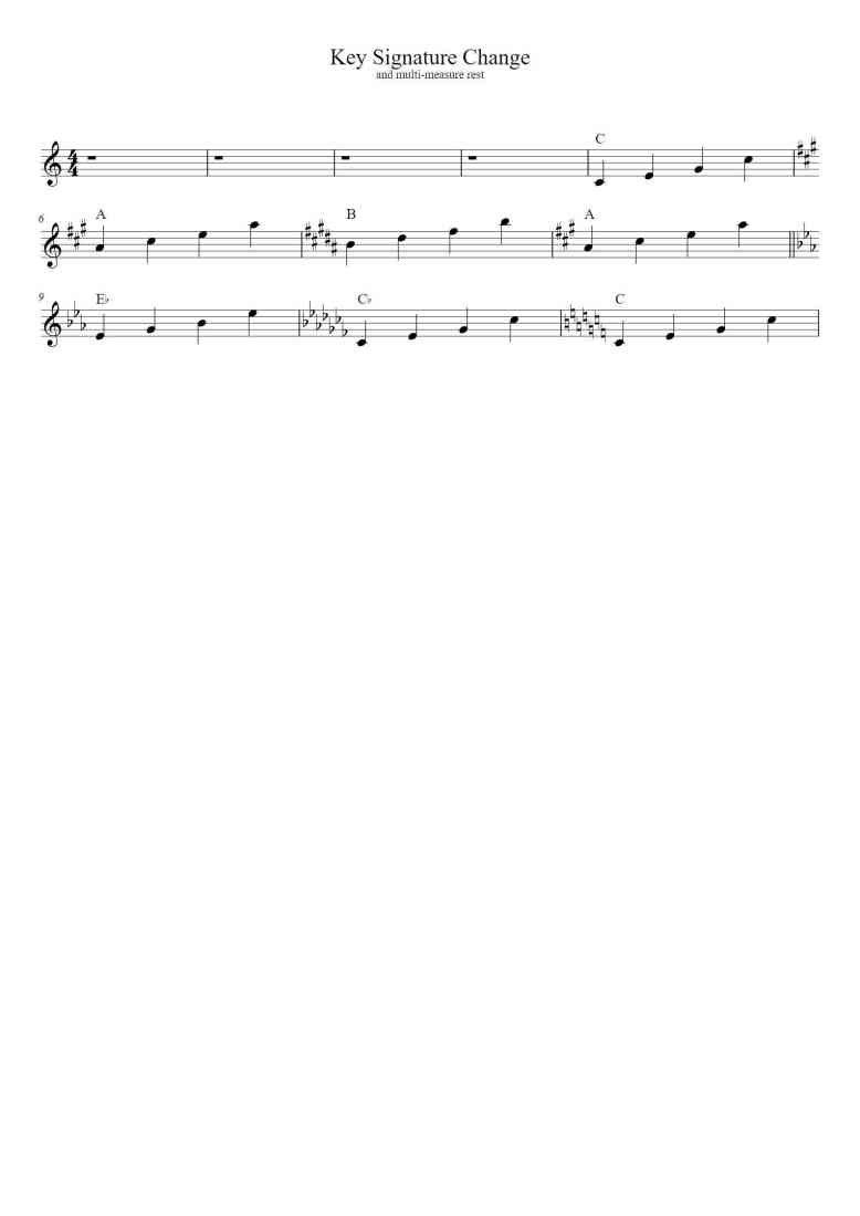 'Key Signature Change' - Piano Sheet Music By xxx | TOPiano